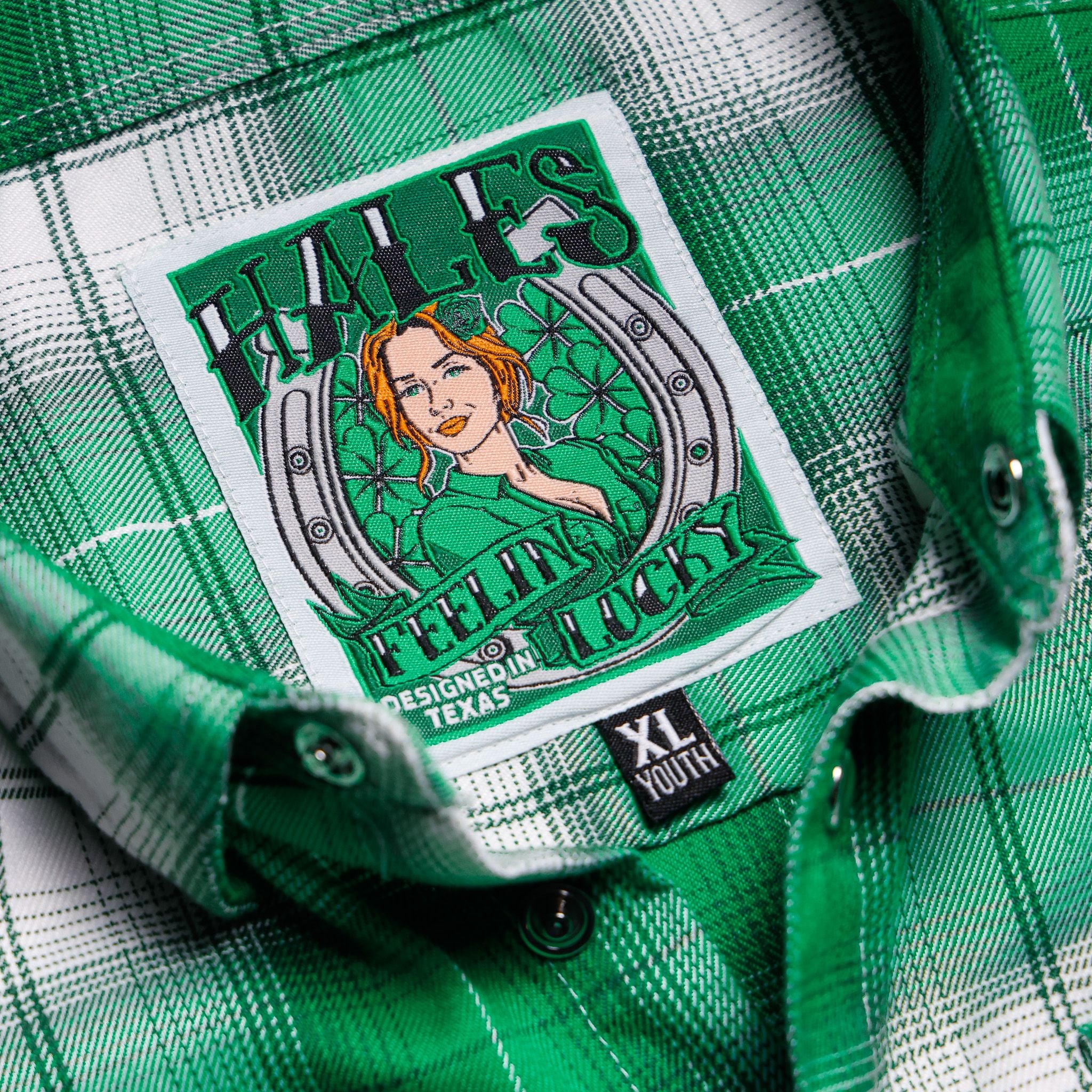 Feelin’ Lucky Youth Flannel | Saint Paddy’s Day Edition Funky Brims × ...