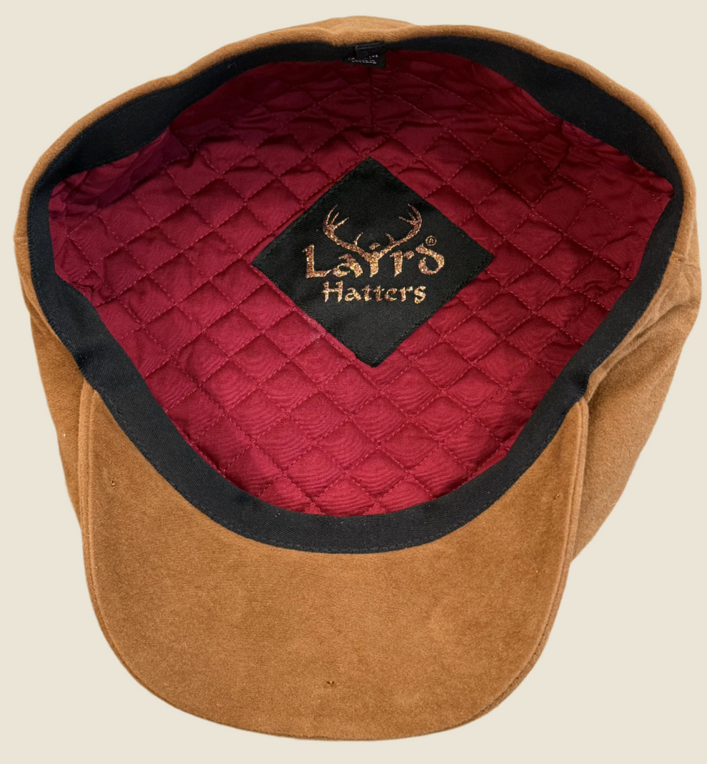 Laird Hatters Moleskin Sicilian Cap | Tan Flat Cap | Handmade in ...
